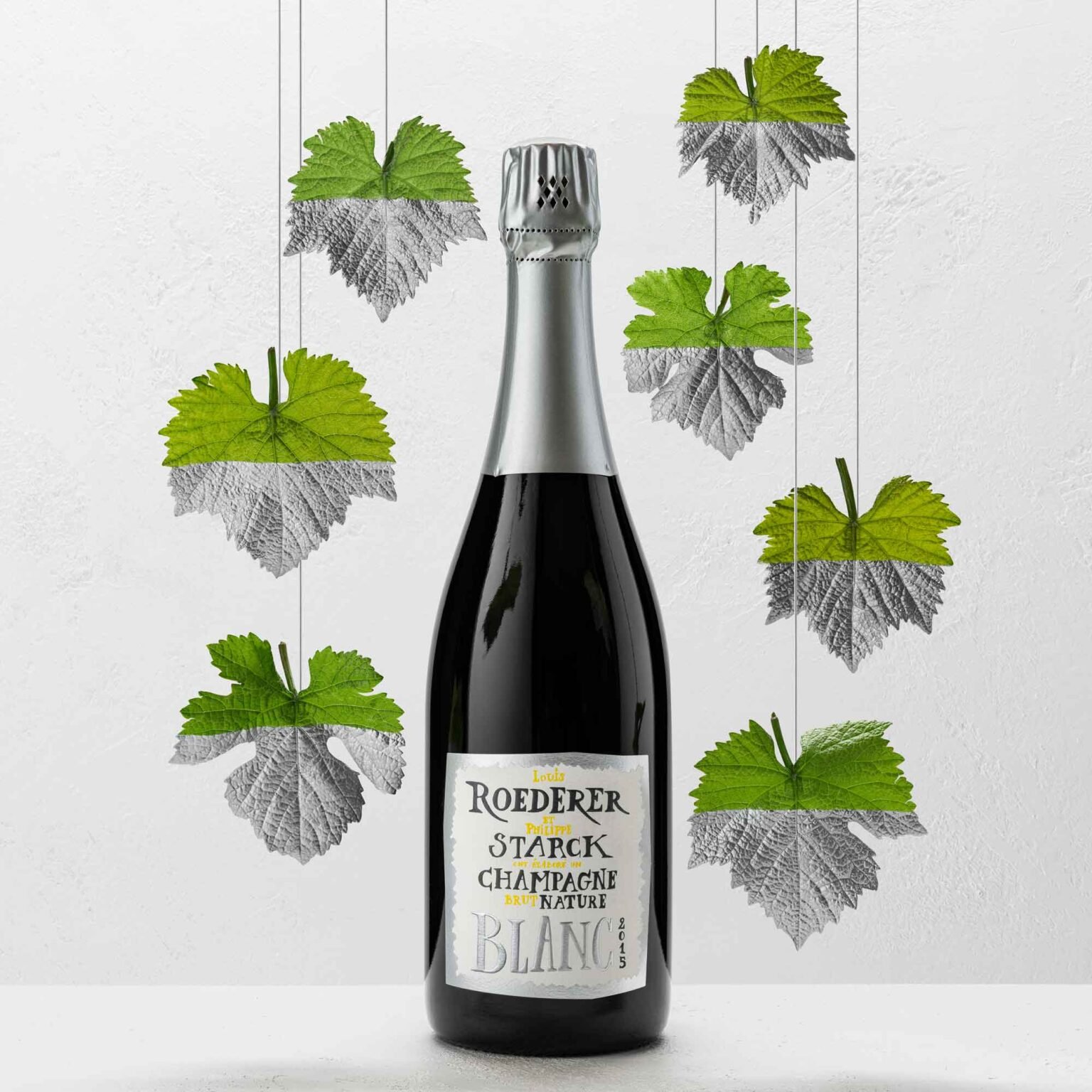 Champagne Louis Roederer Brut Nature 2015 by Philippe Starck Bottle ...